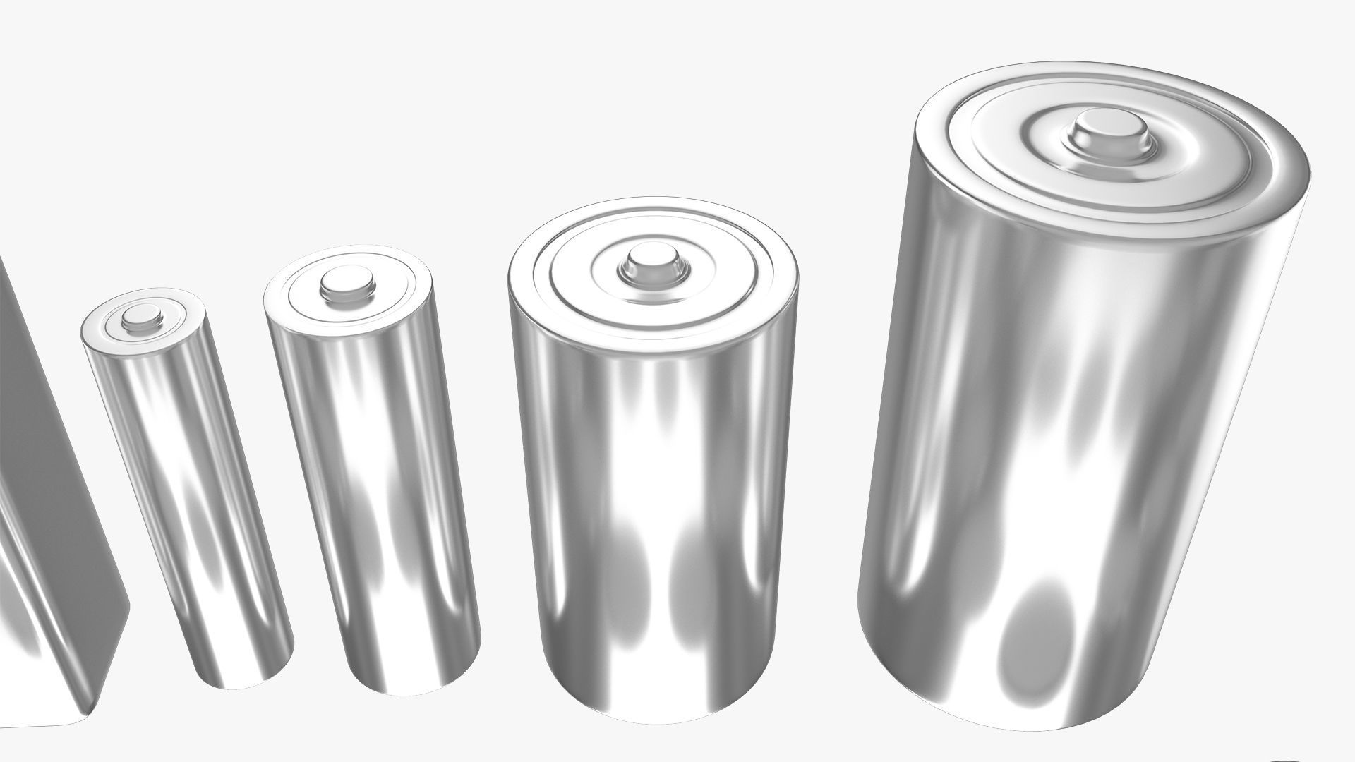 All types of batteries 3D model | CGTrader