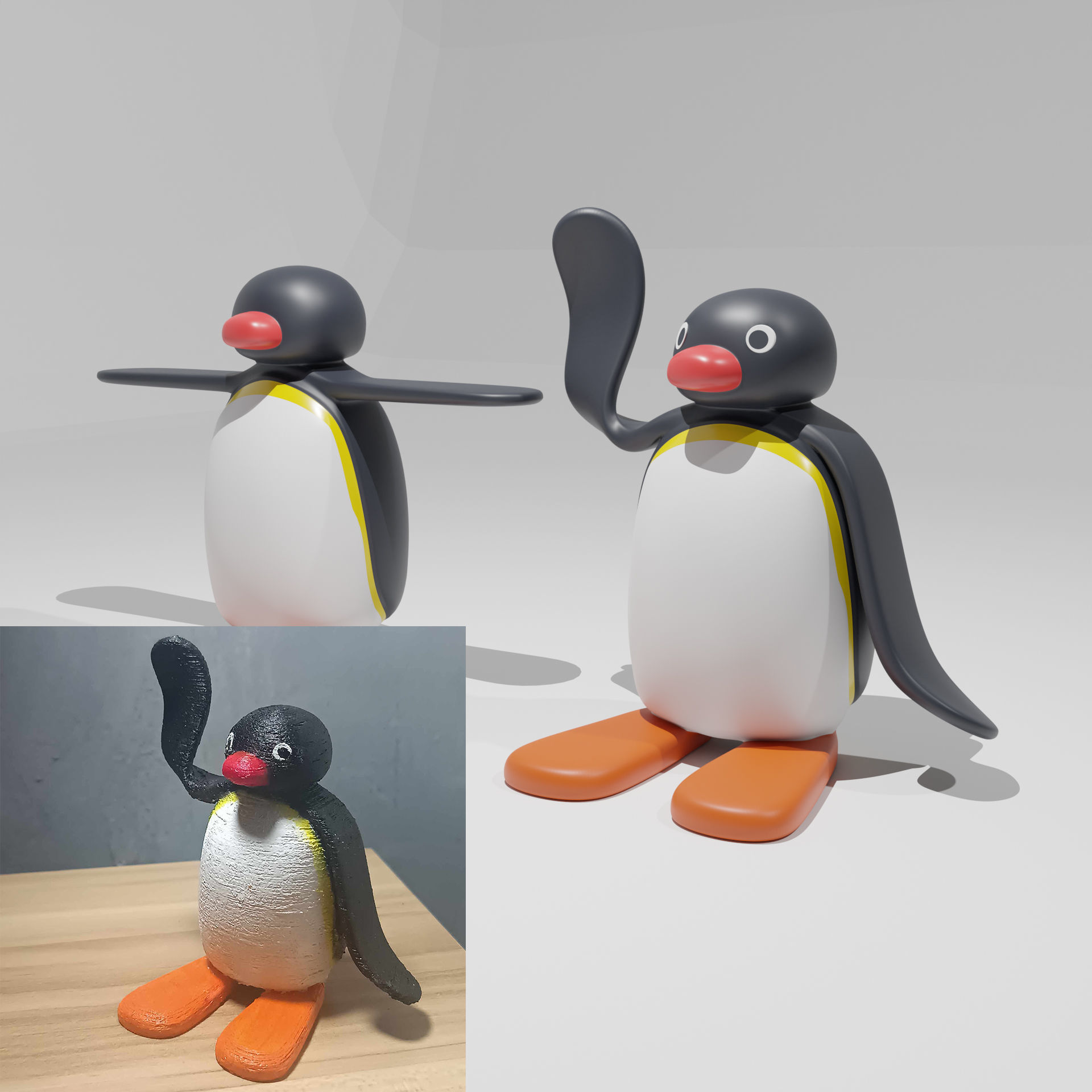 3D Print Ready of Pingu Penguin 3D print 3D model 3D printable | CGTrader