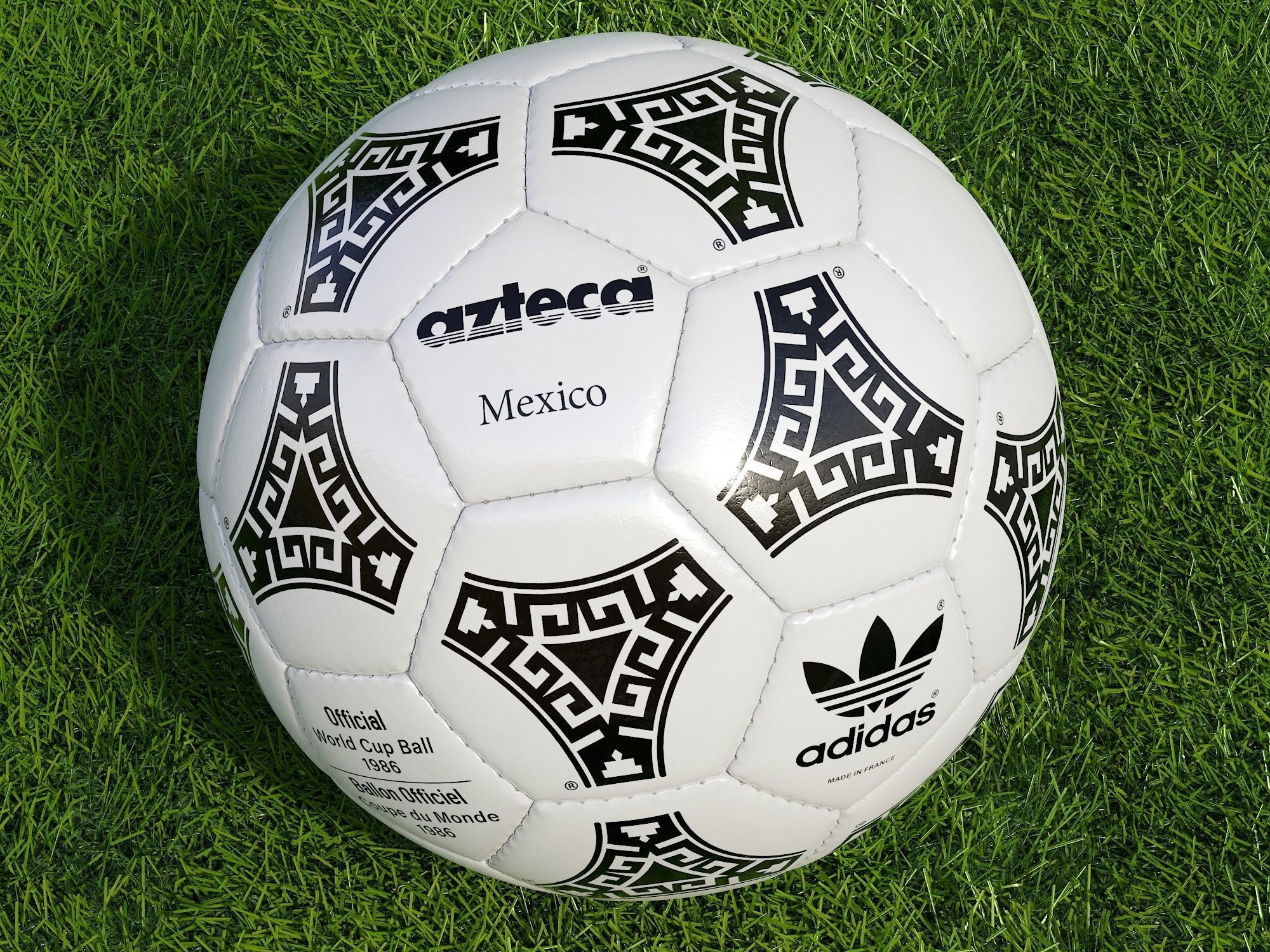 Adidas Azteca Mexico Soccer Ball White New Condition 3D model | CGTrader