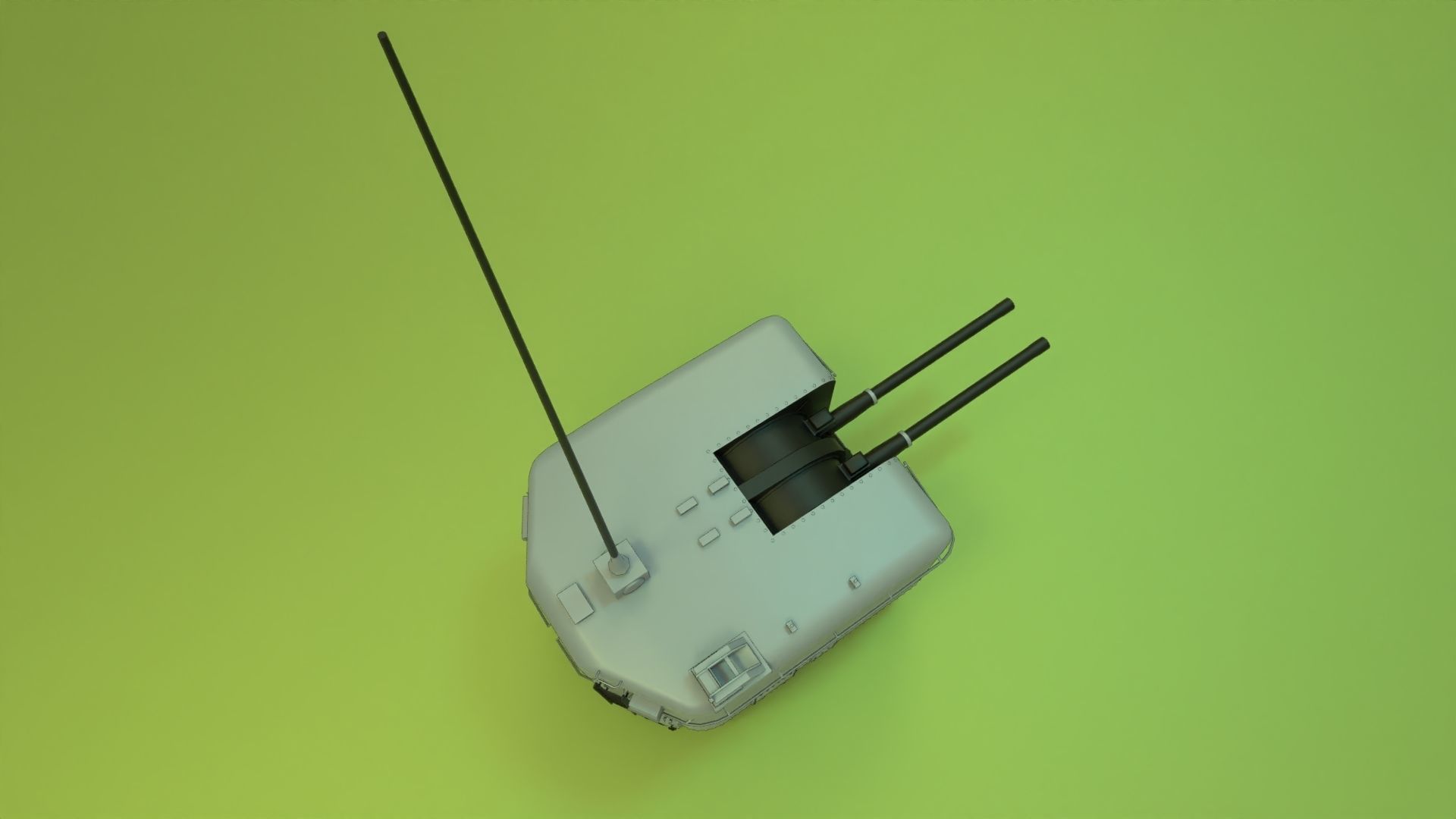 3D model Twin gun Mark6 Turret VR / AR / low-poly | CGTrader