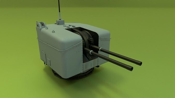 3D model Twin gun Mark6 Turret VR / AR / low-poly | CGTrader