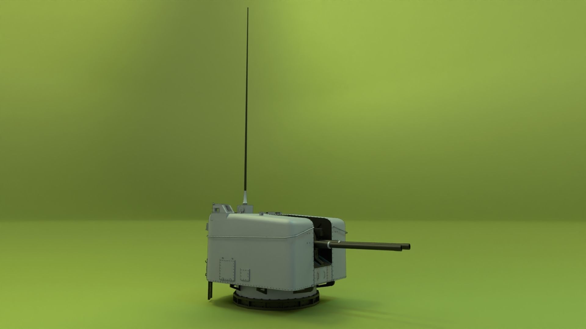 3D model Twin gun Mark6 Turret VR / AR / low-poly | CGTrader