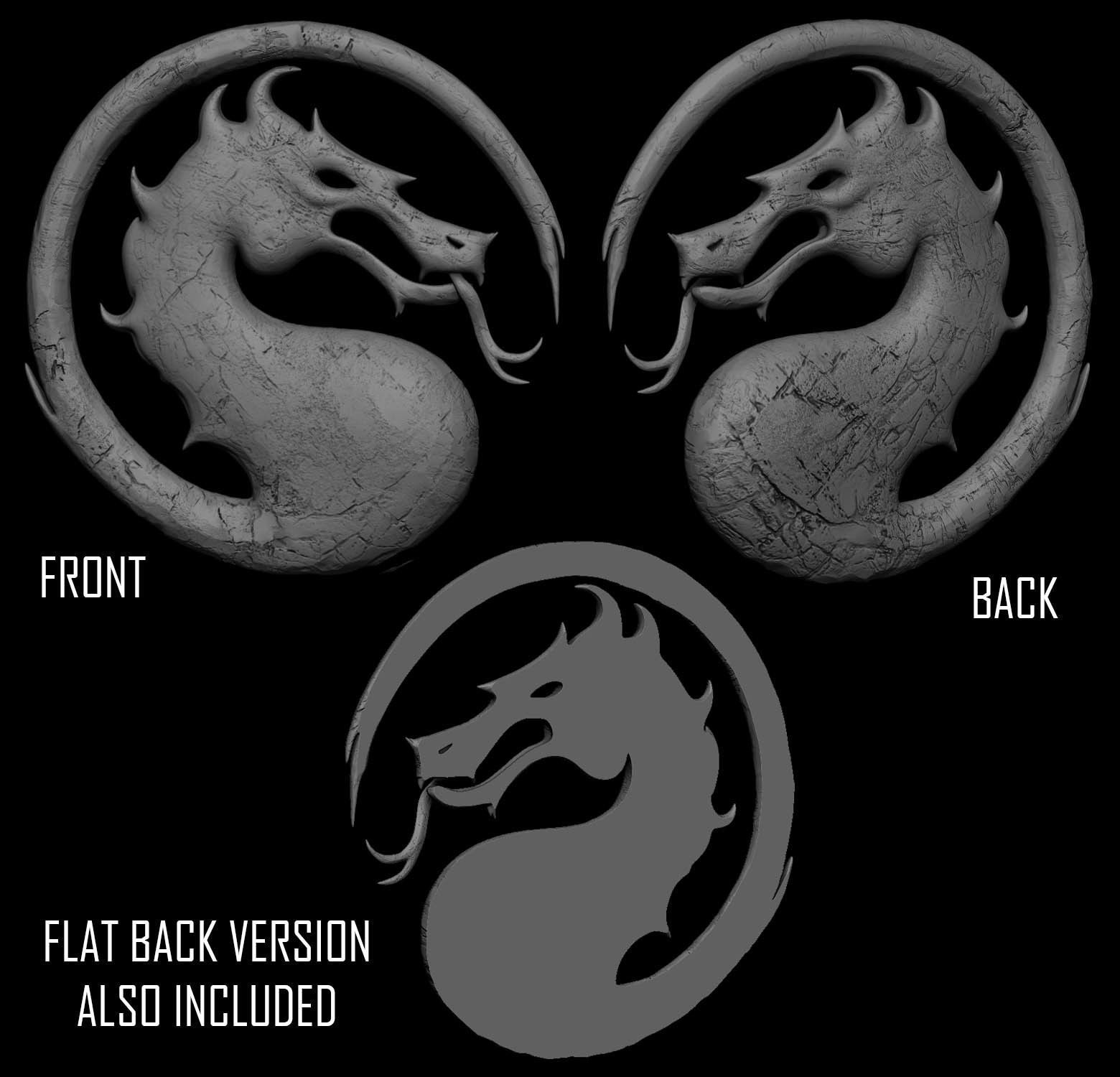 3D PRINTABLE MORTAL KOMBAT MK1 2023 DRAGON LOGO 3D model 3D printable ...