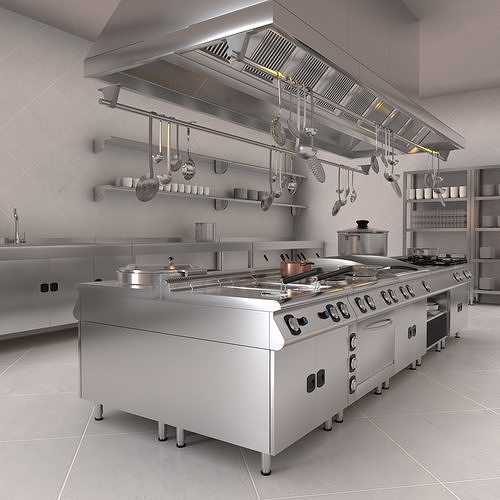 Commercial Kitchen Equipments 3D model | CGTrader