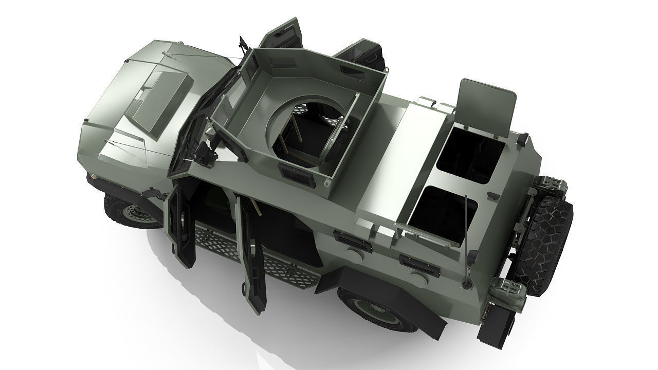 Military vehicle 3D model animated rigged | CGTrader