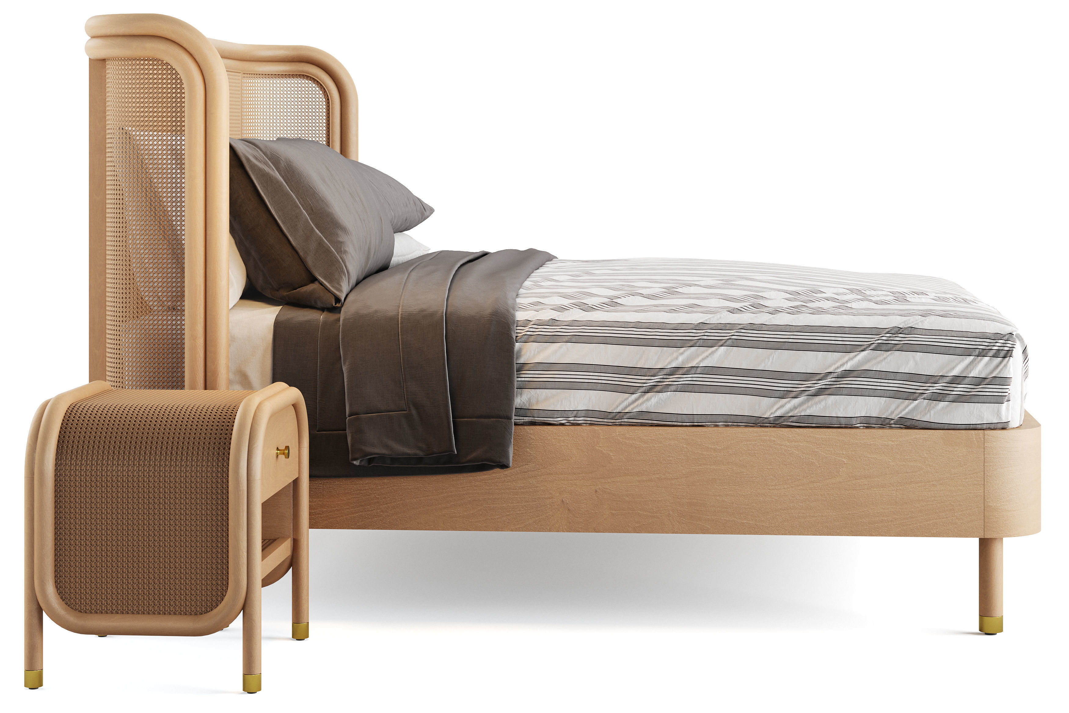 HEATHERFIELD RATTAN BED 3D model | CGTrader