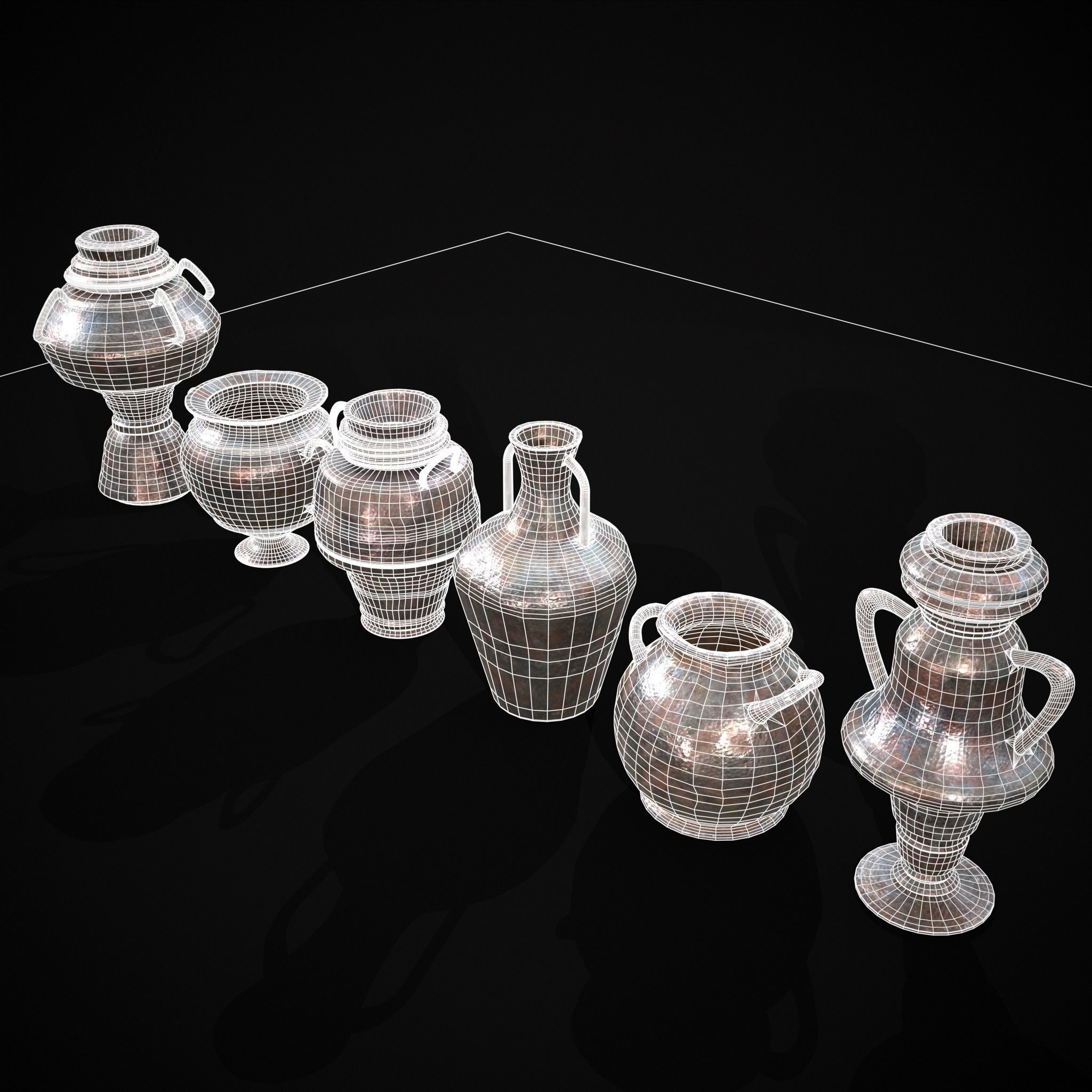 3D Model Collection Antique Pitchers Pack VR / AR / low-poly | CGTrader