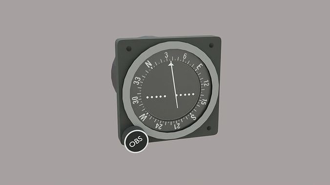 3D model VOR Receiver with OBS and CDI VR / AR / low-poly | CGTrader