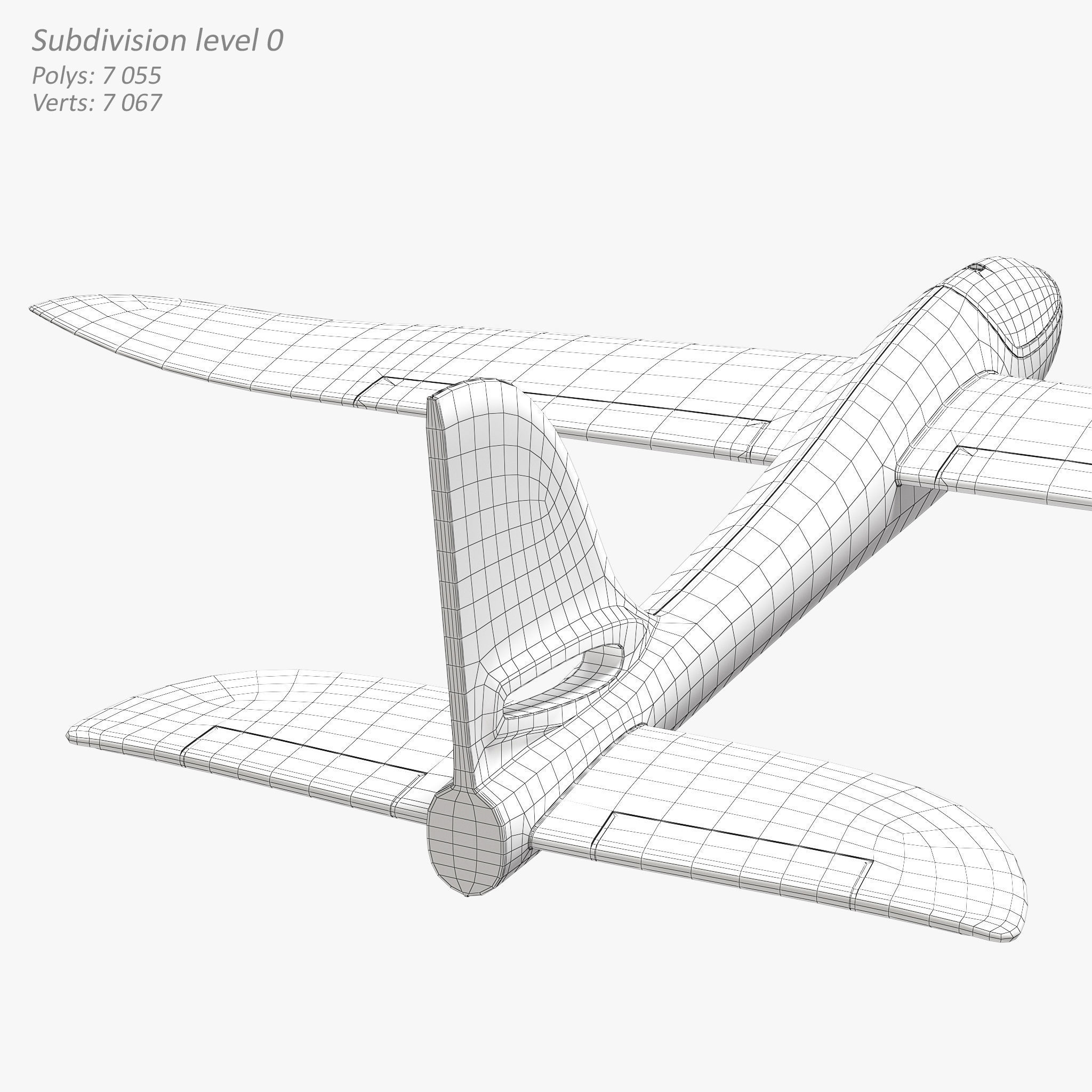 Foam Glider Airplane Toy 3D model | CGTrader