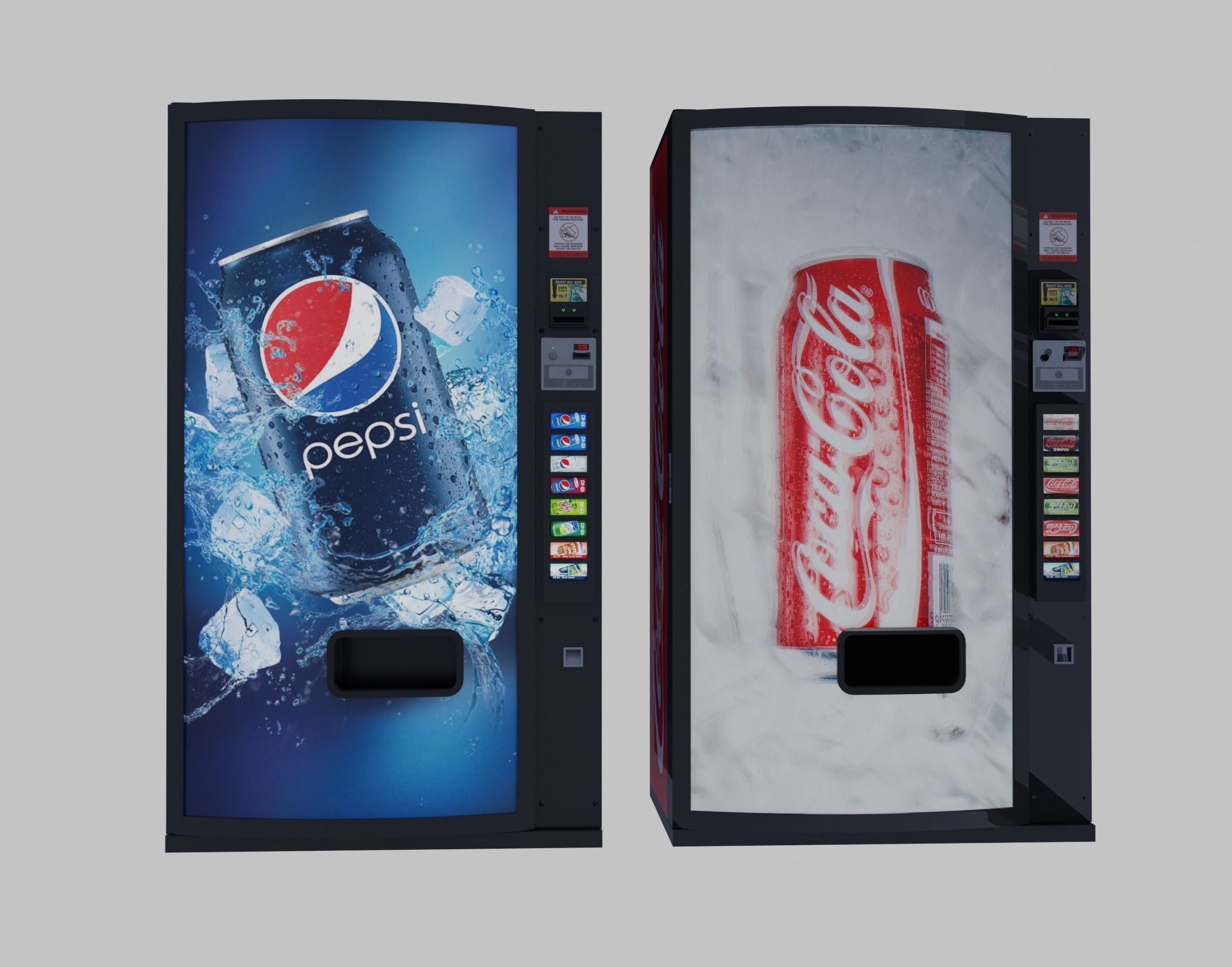 Pepsi and Coca Cola vending machine 3D model | CGTrader