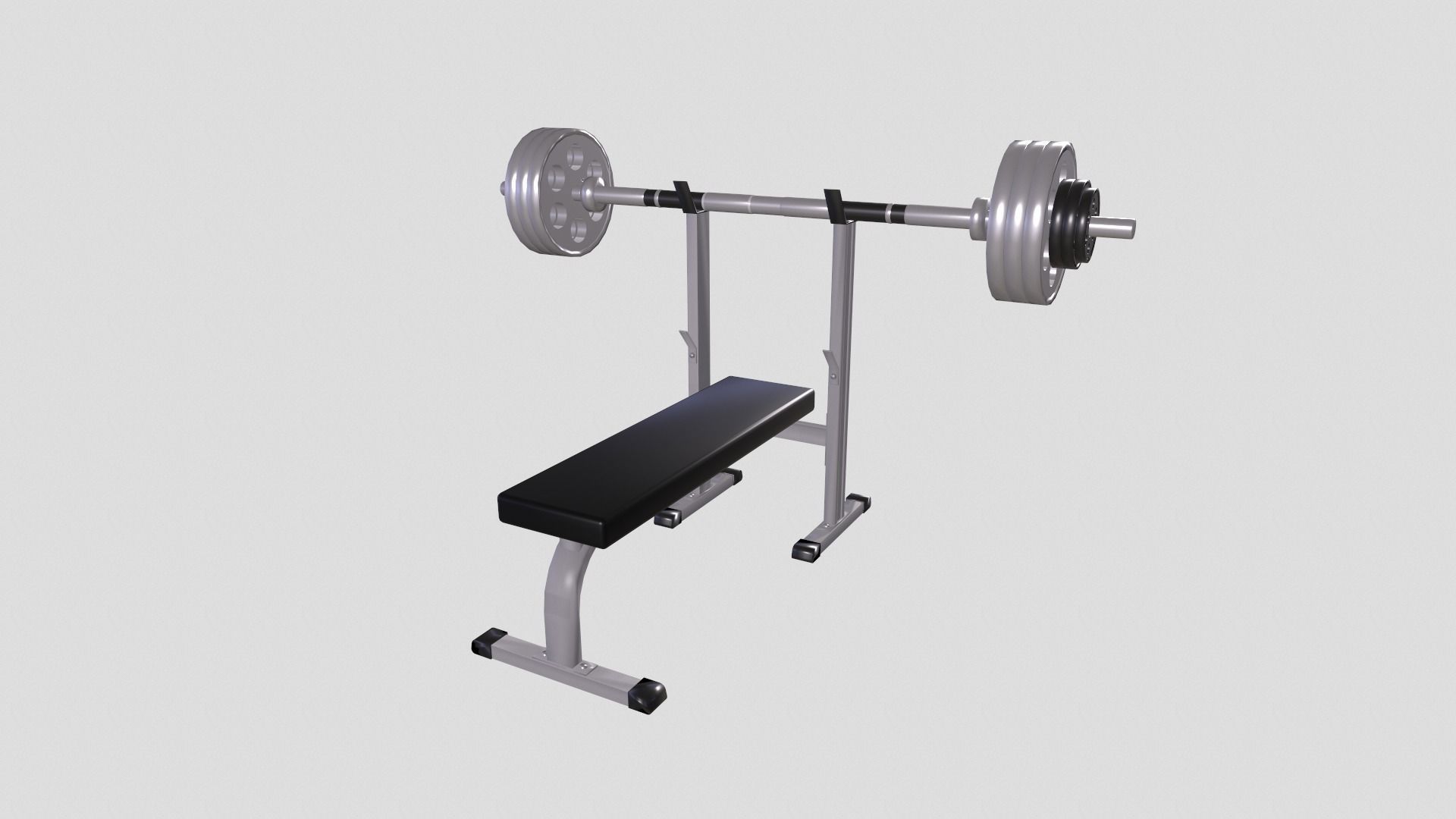 Bench press machine 3D model | CGTrader