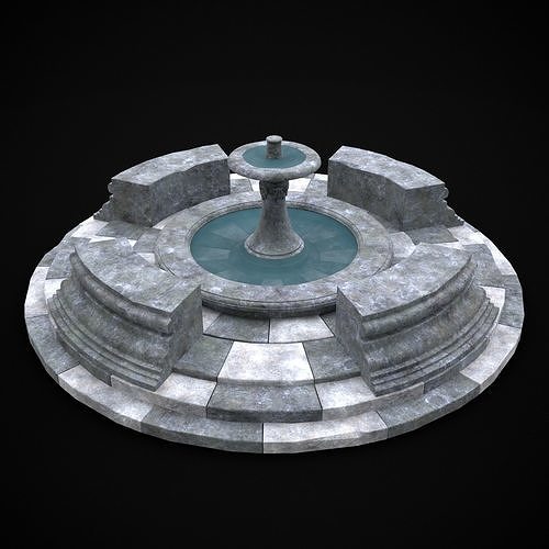 3D model Quad Opening Water Fountain VR / AR / low-poly | CGTrader