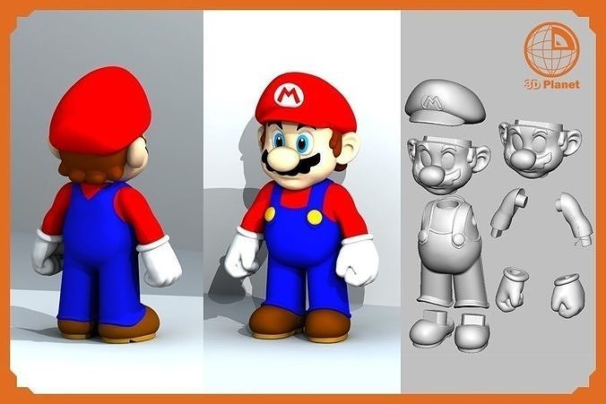Mario 3D print model 3D model 3D printable | CGTrader