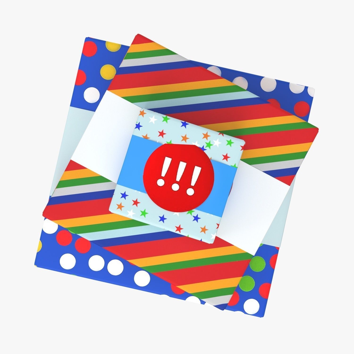 Hallmark Gift Boxes with Wrap Bands 3D model | CGTrader