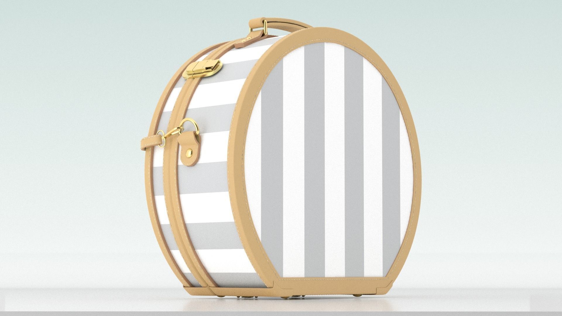 Illustrator Blue Hatbox Large 3D model | CGTrader