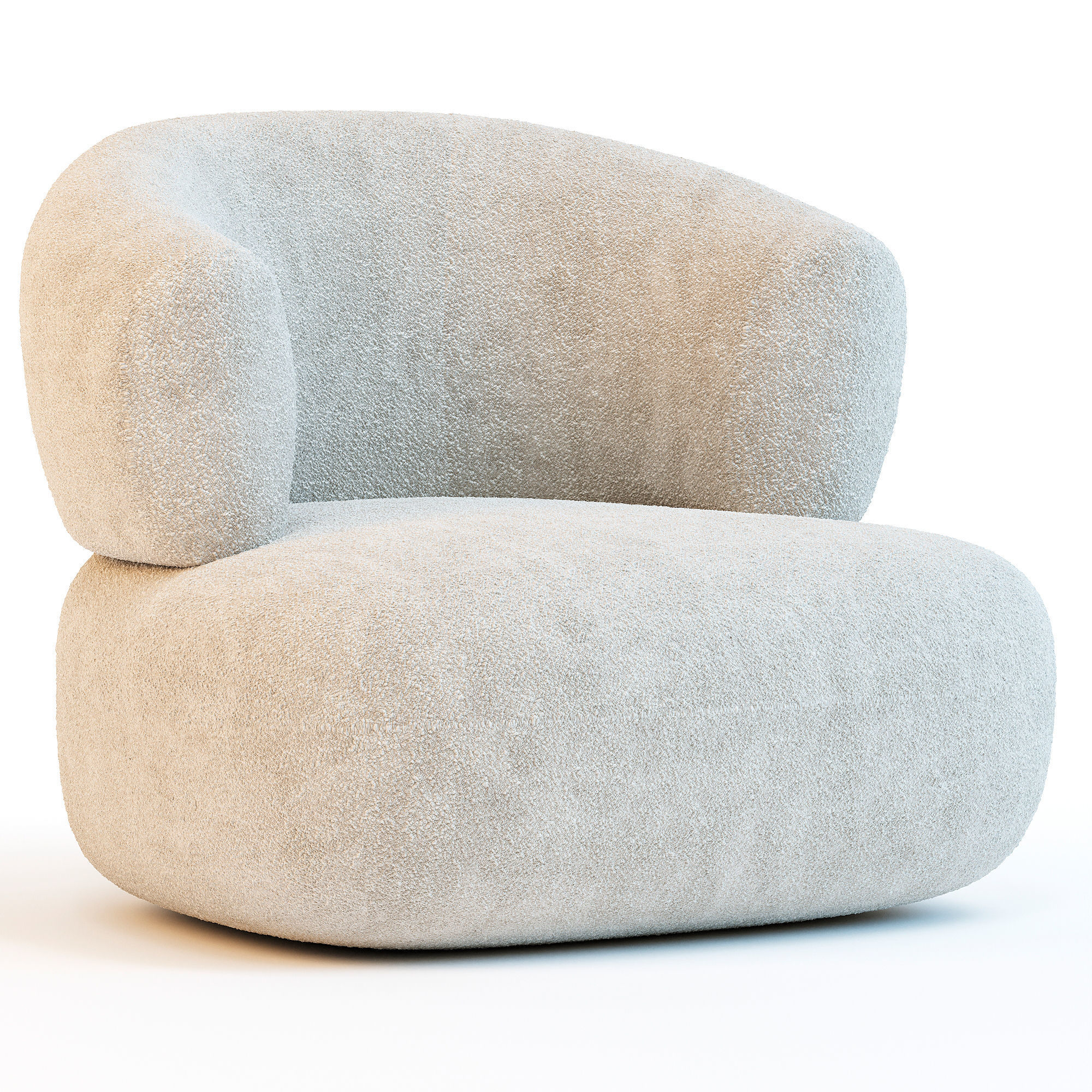 Plush Living Room Sofa Chair 3D model | CGTrader