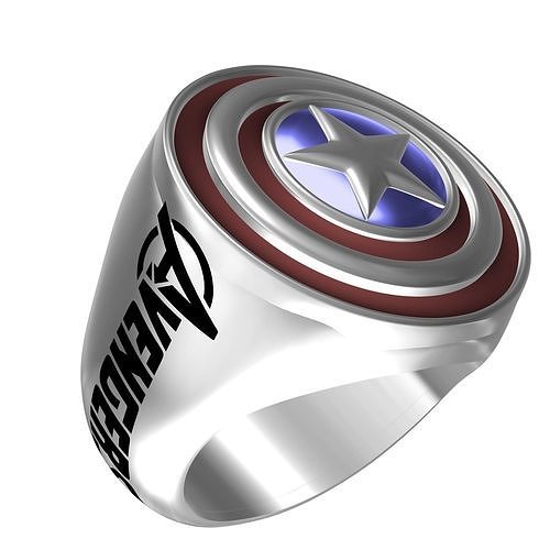 The Avengers Theme Round Signet Ring 3D model 3D printable | CGTrader