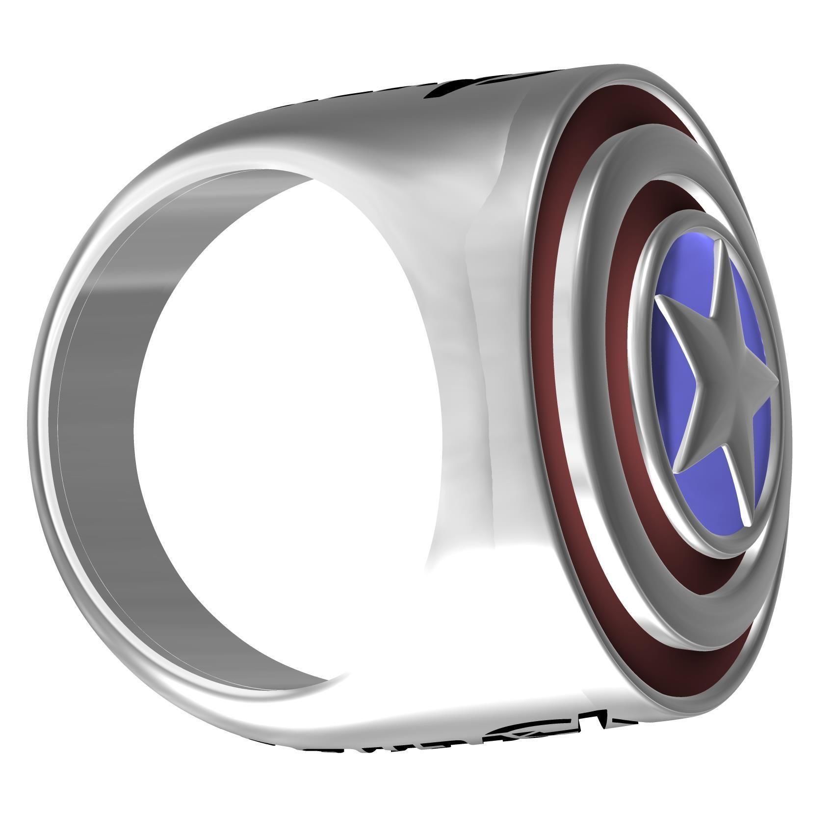 The Avengers Theme Round Signet Ring 3D model 3D printable | CGTrader