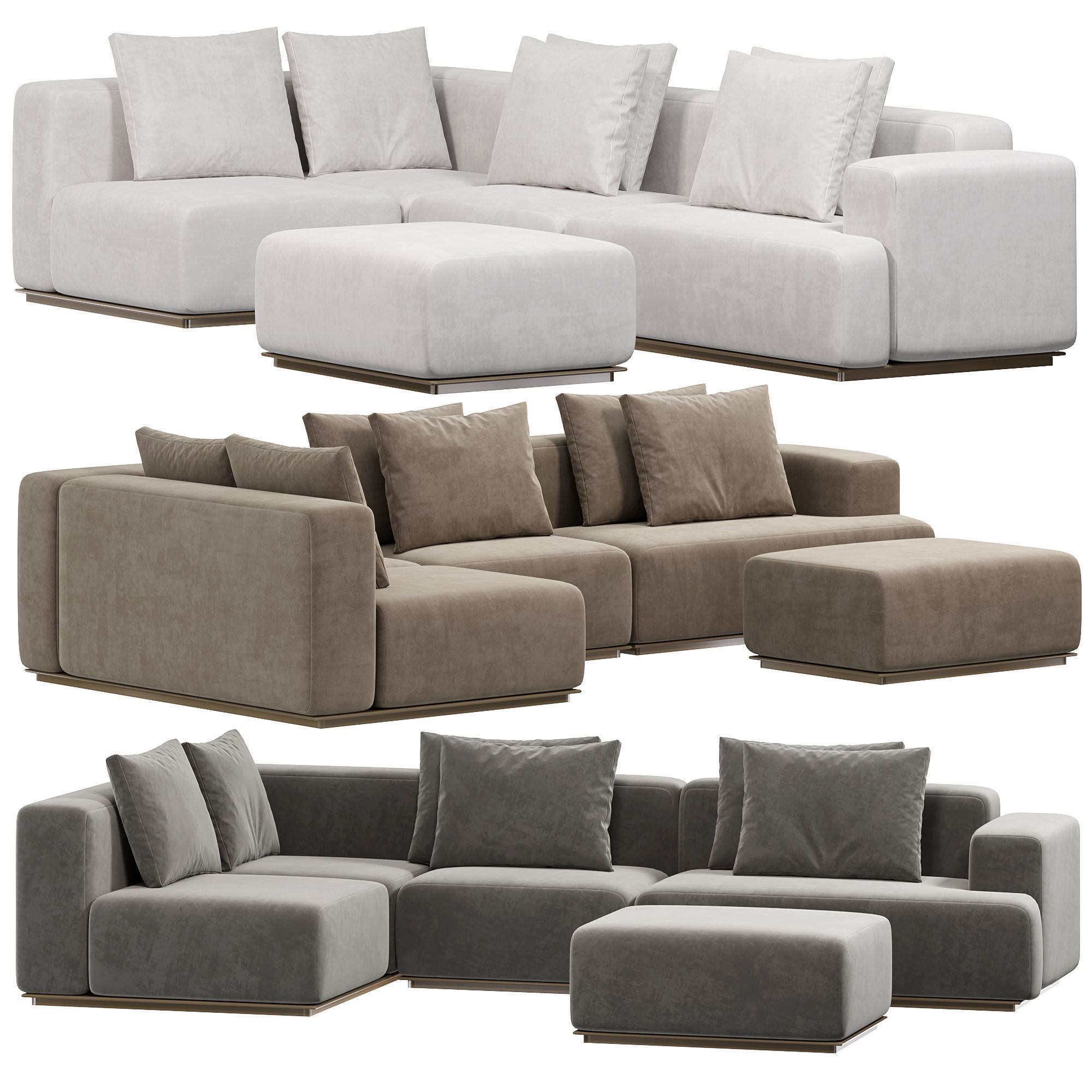 ZEPPELIN SOFA BY ADAM COURT 3D model | CGTrader