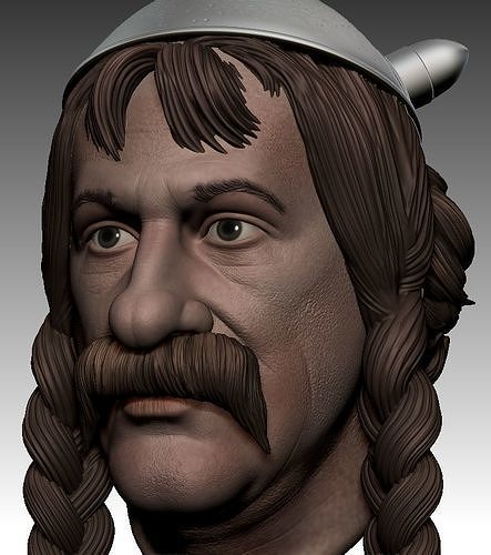 Obelix head 3D model 3D printable | CGTrader