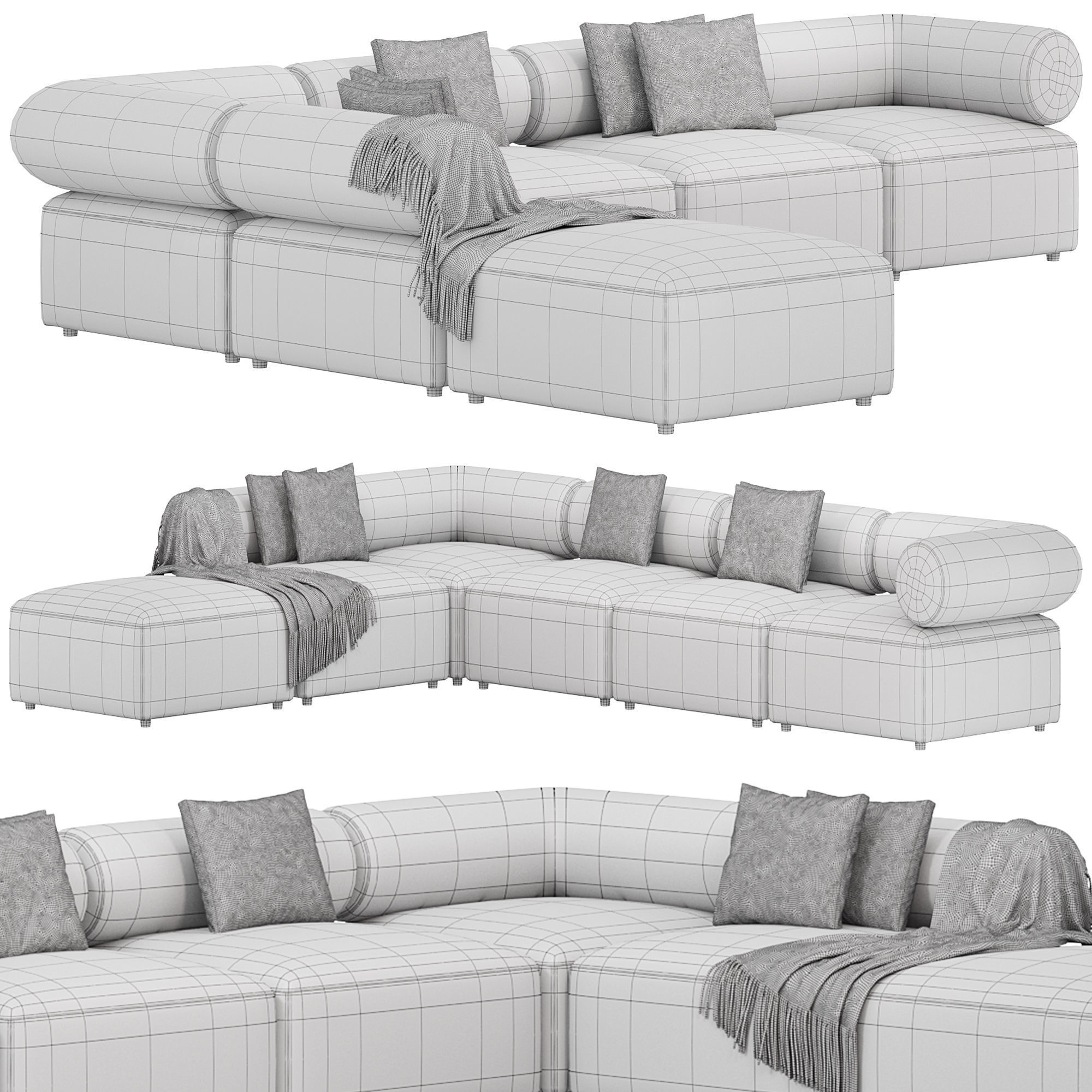 Annud OFFO Modular fabric sofa by archiproducts 3D model | CGTrader