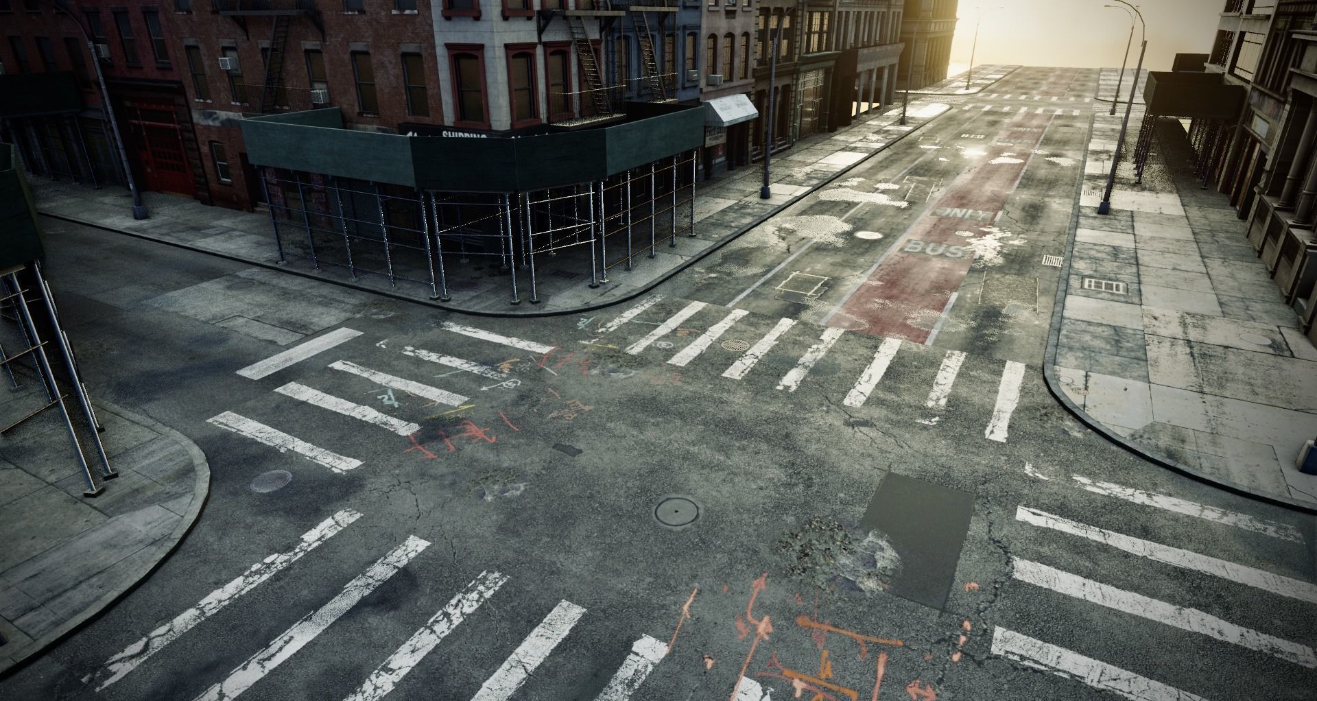 3D model Manhattan Modular City Block 358 Broadway Street VR / AR / low ...