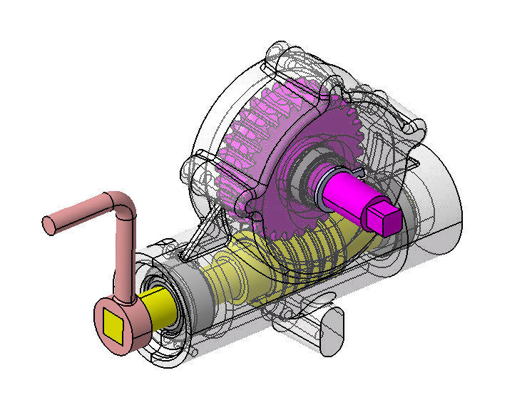WORM AND GEAR 3D model 3D printable | CGTrader