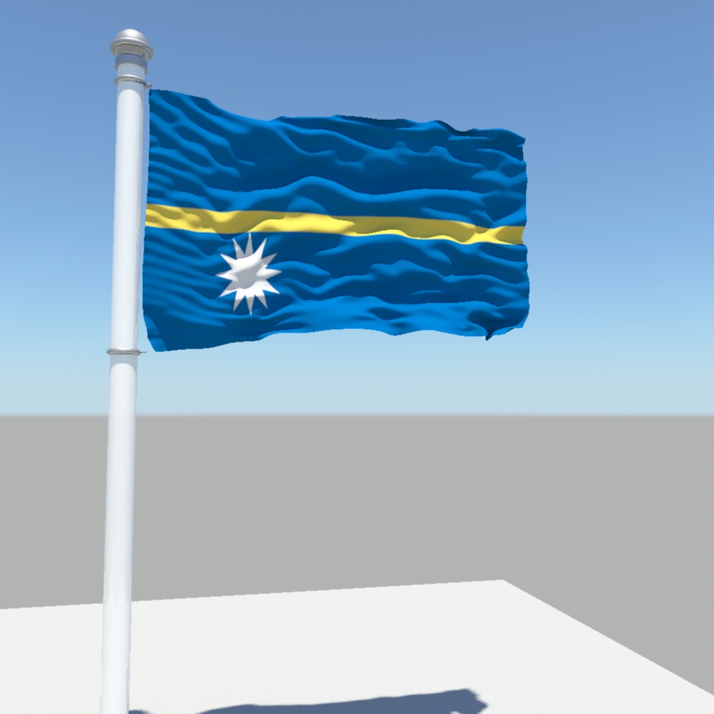 Nauru flag 3D | CGTrader