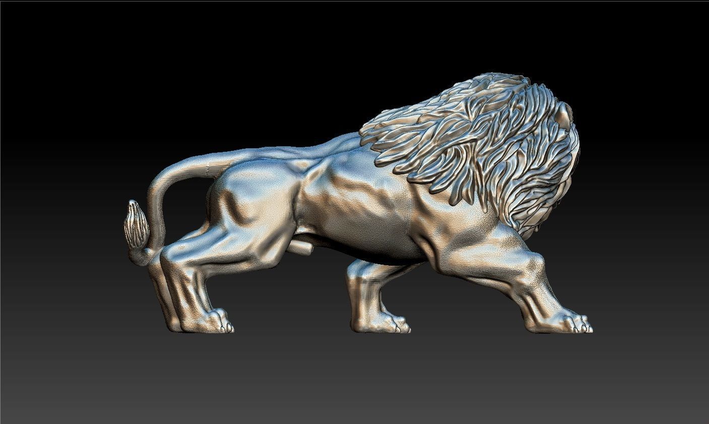 LION 3D SCULPTURE 3D model 3D printable | CGTrader