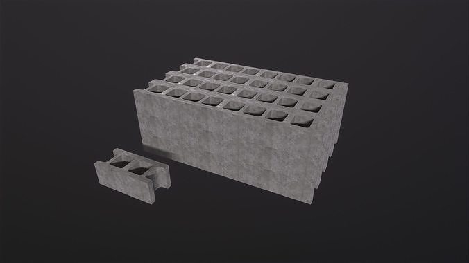 3D model Cinder Blocks 3D Model VR / AR / low-poly | CGTrader