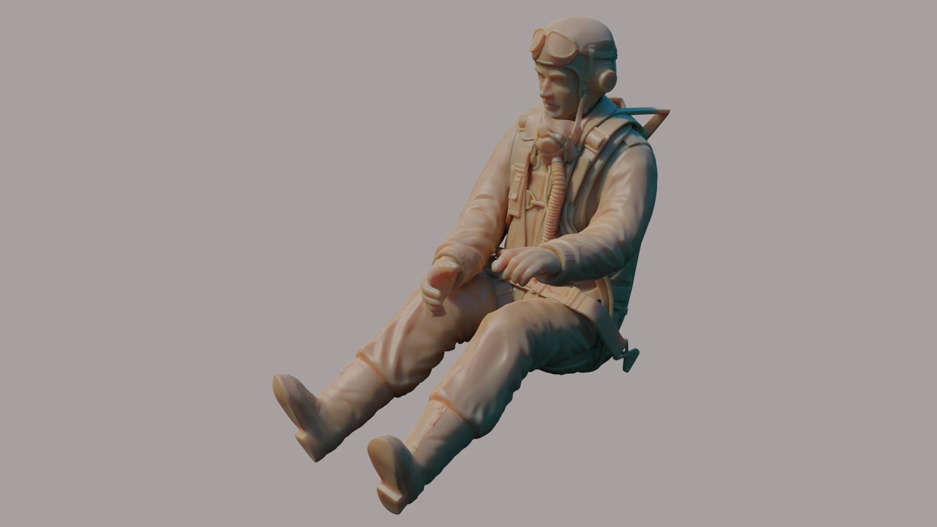 US WWII Fighter Pilot 3D model 3D printable | CGTrader