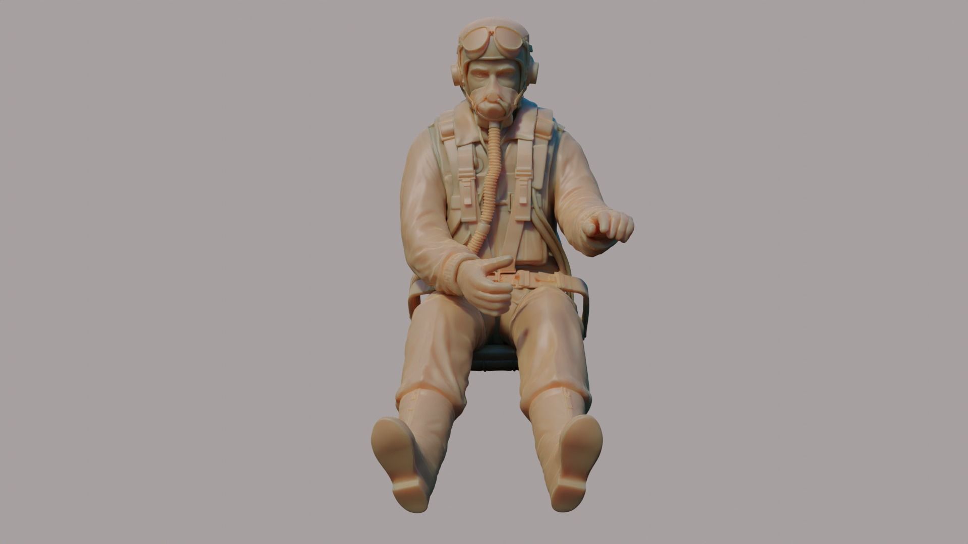 US WWII Fighter Pilot 3D model 3D printable | CGTrader