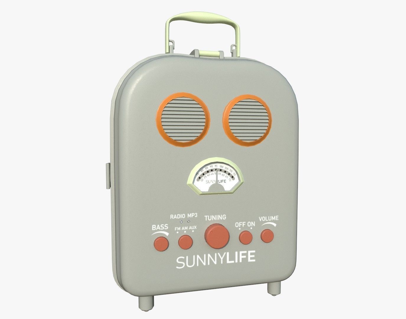 Cartoon Style Stylized Radio Sunnylife Radio Gray Edition 3D model ...