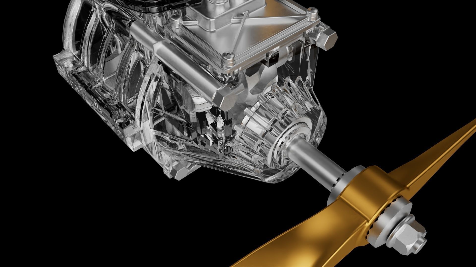 Airplane engine 3D model 3D printable | CGTrader