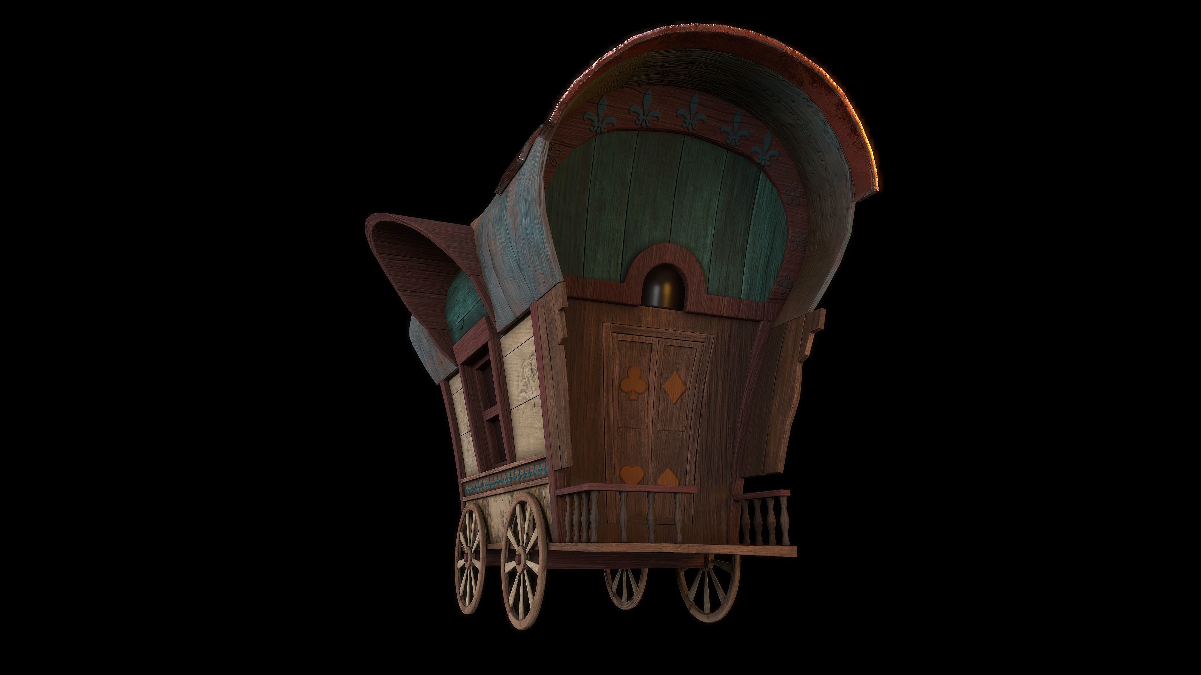 3D model Medieval Carriage VR / AR / low-poly | CGTrader
