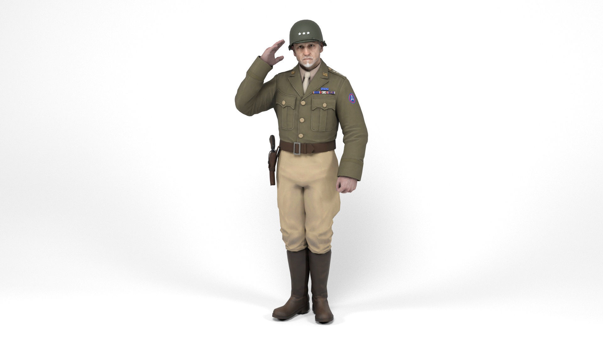 3D model Allied General VR / AR / low-poly | CGTrader