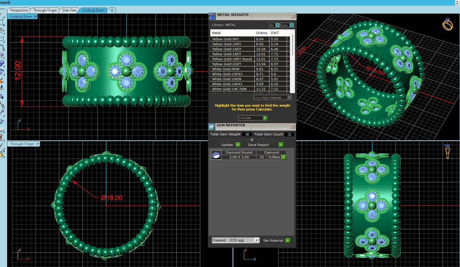 Perlee Clovers Rings Style All Sizes Collection 3D model 3D printable ...