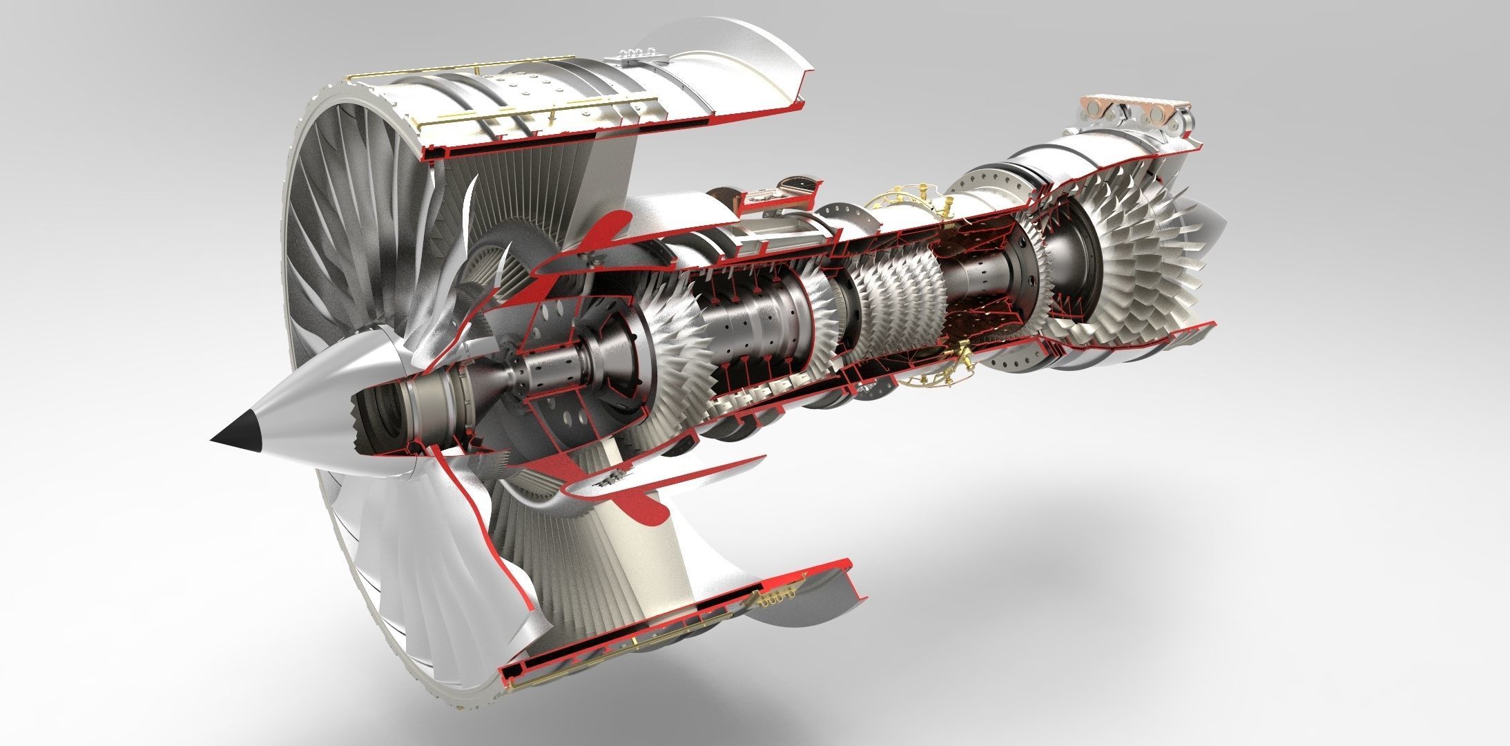 Jet Engine 3D model 3D printable | CGTrader