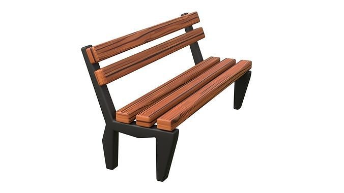 Stylized outdoor Bench free VR / AR / low-poly 3D model | CGTrader