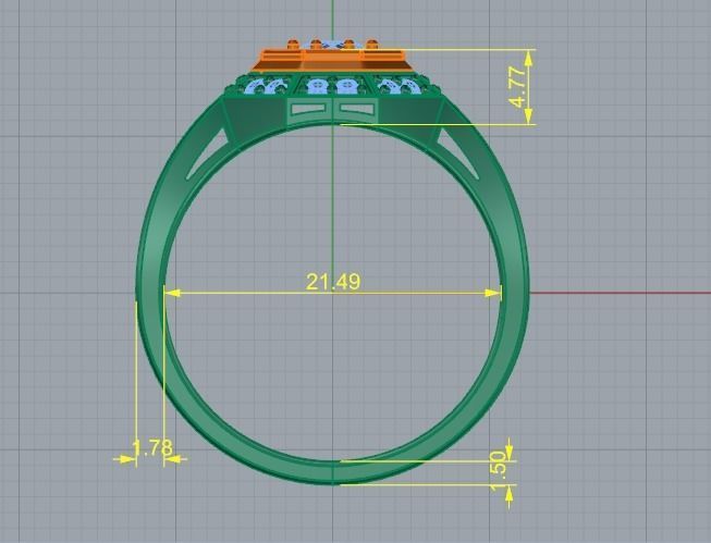 Octagonal ring Model 3779 3D model 3D printable | CGTrader