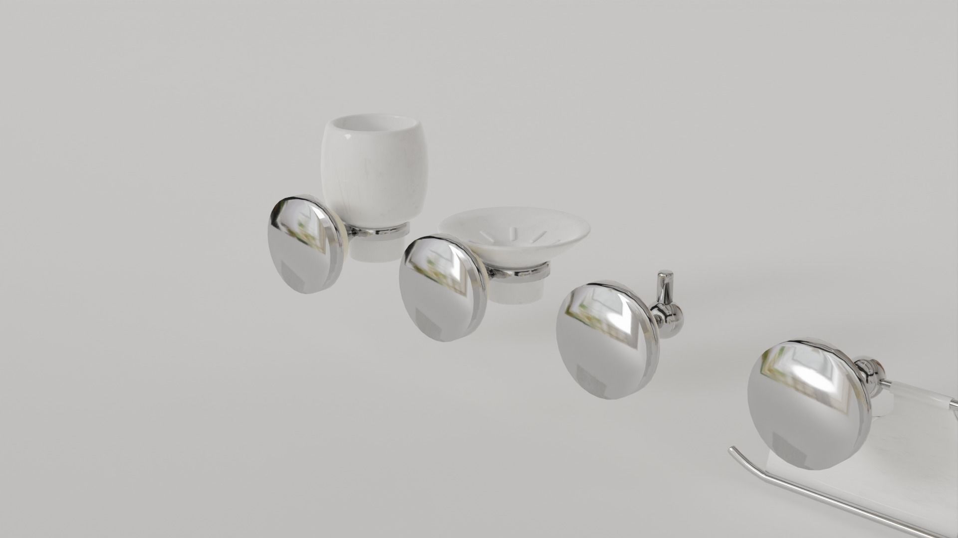 Luxury Bathroom Wall Decor Set Minimalist and Modern 3D model | CGTrader