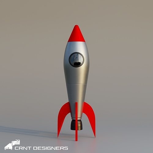 3D model Cartoon Rocket Low Poly 3D Model VR / AR / low-poly | CGTrader