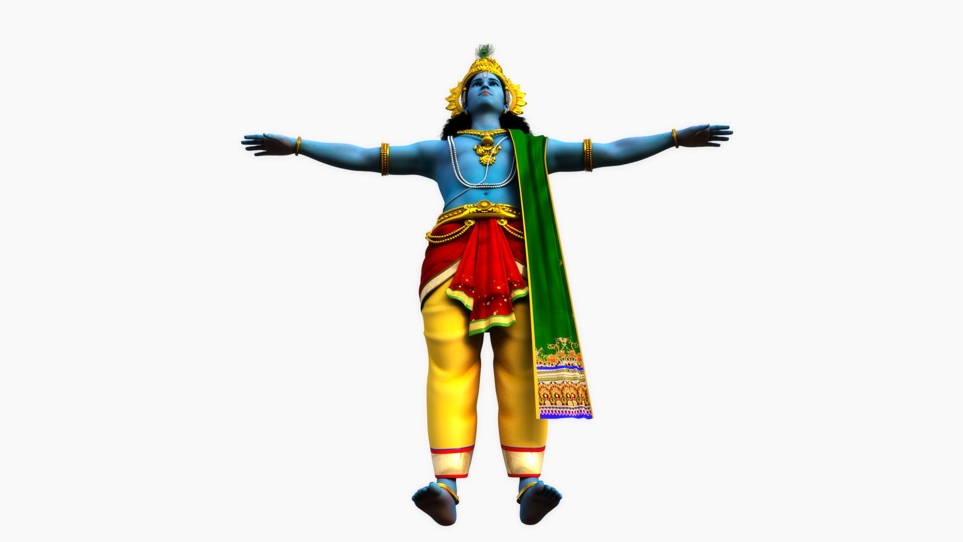 lord krishna t pose 3D model | CGTrader