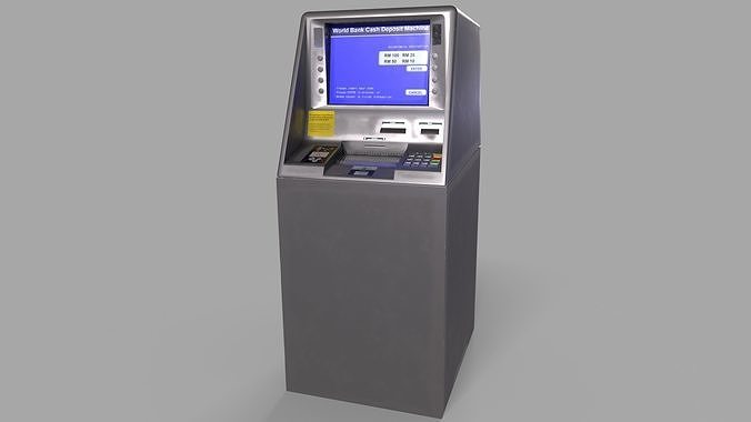 3D model Cash Deposit Machine CDM VR / AR / low-poly | CGTrader