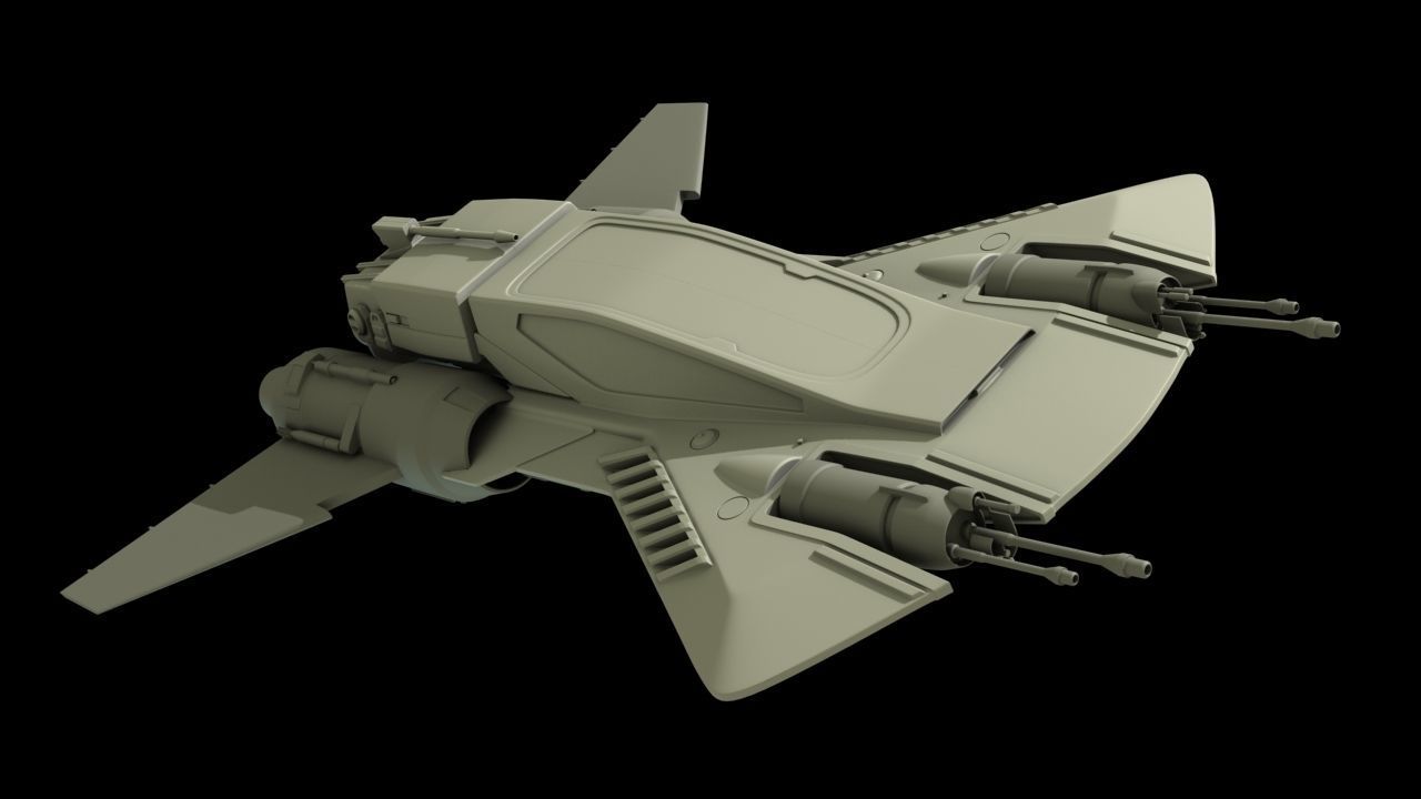 Star Wars The Mandalorian Pirate Snub Fighter 1 18th scale 3D model 3D ...