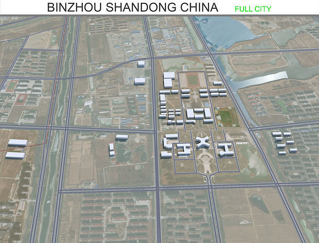 Binzhou Shandong China 30km free VR / AR / low-poly 3D model | CGTrader
