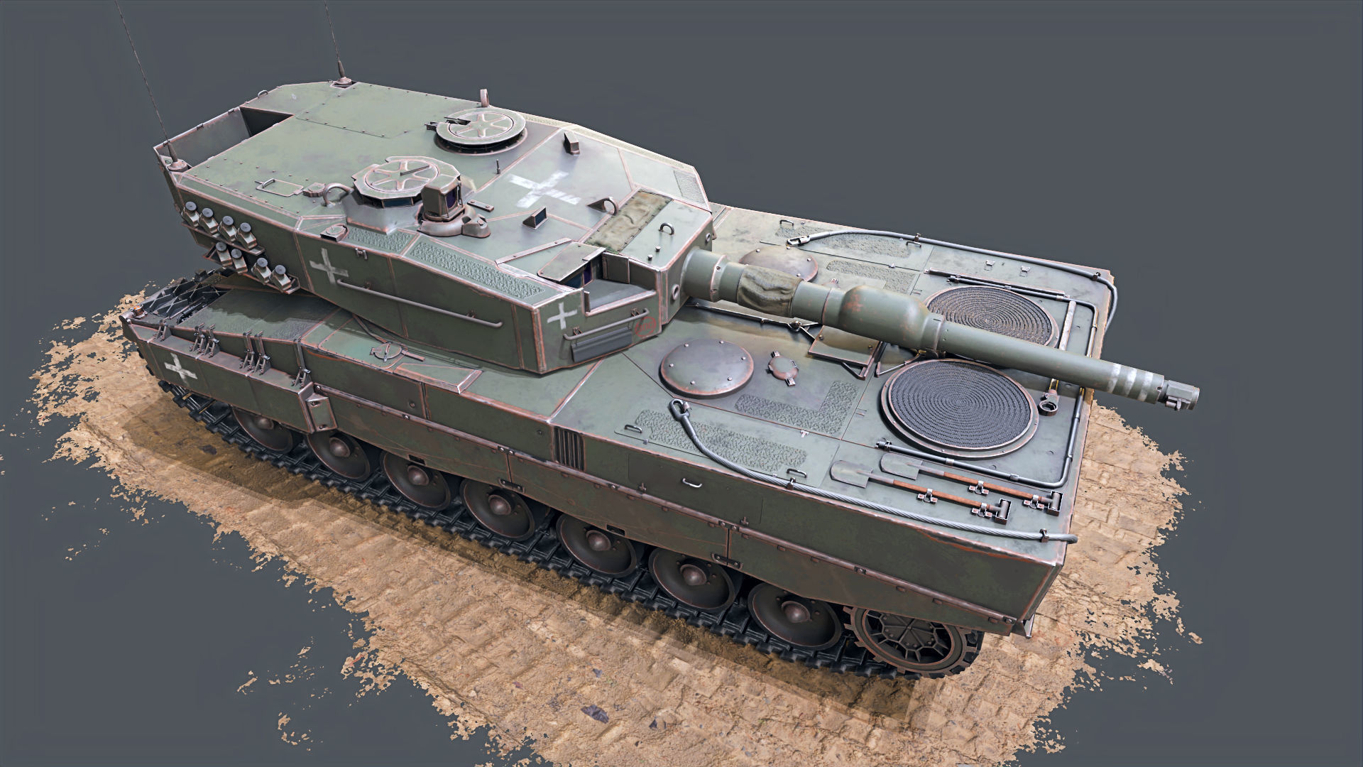 Leopard 2A4 free VR / AR / low-poly 3D model | CGTrader