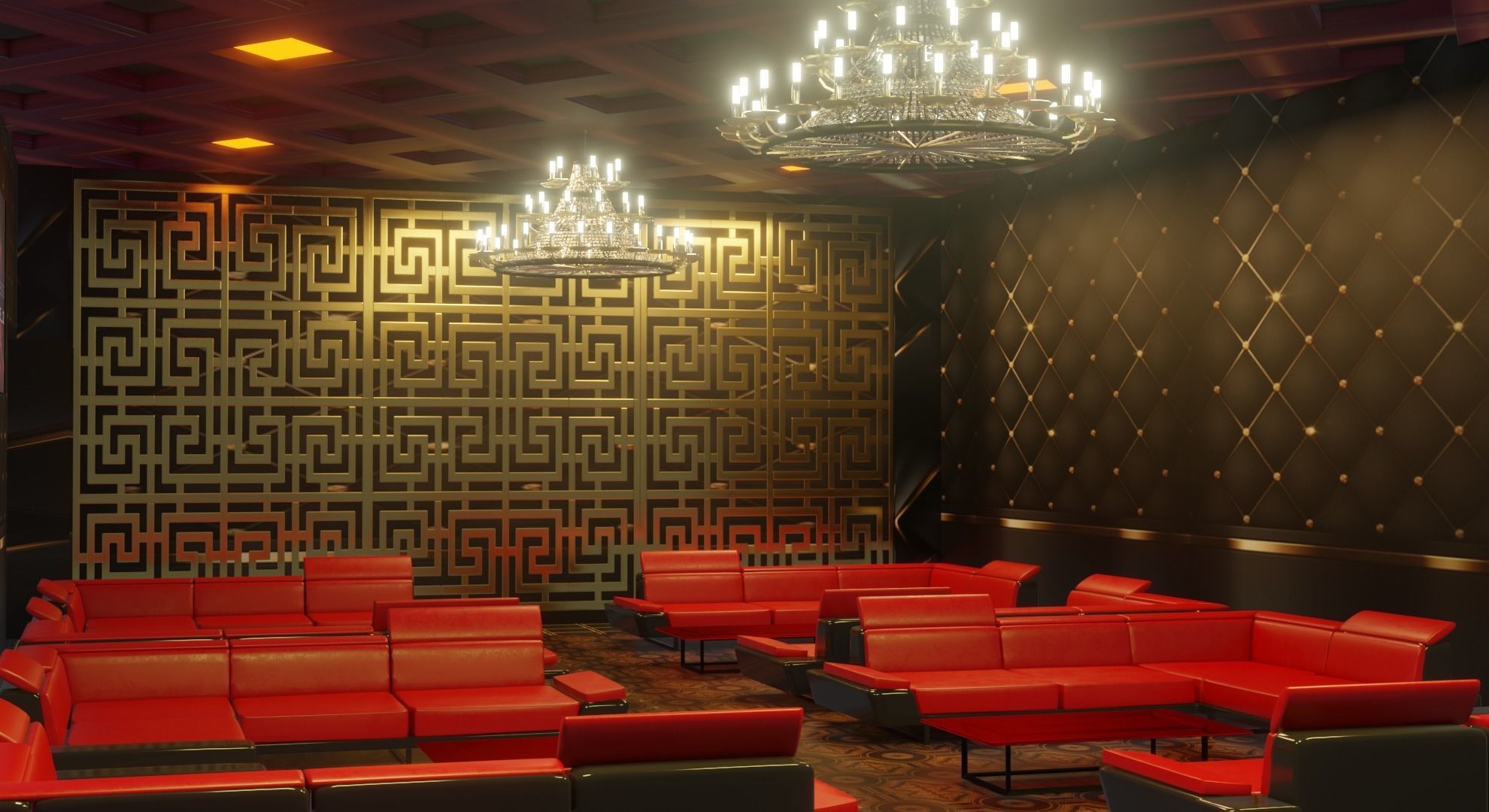 3D model Night club environment with interior - Lowpoly VR / AR / low ...