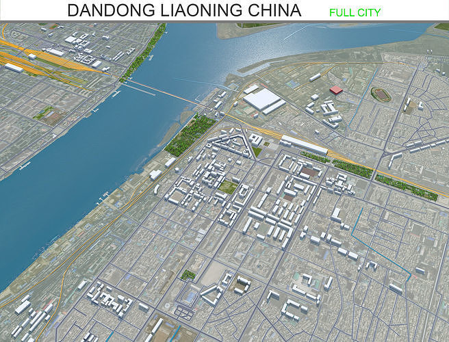 Dandong Liaoning China 35km free VR / AR / low-poly 3D model | CGTrader