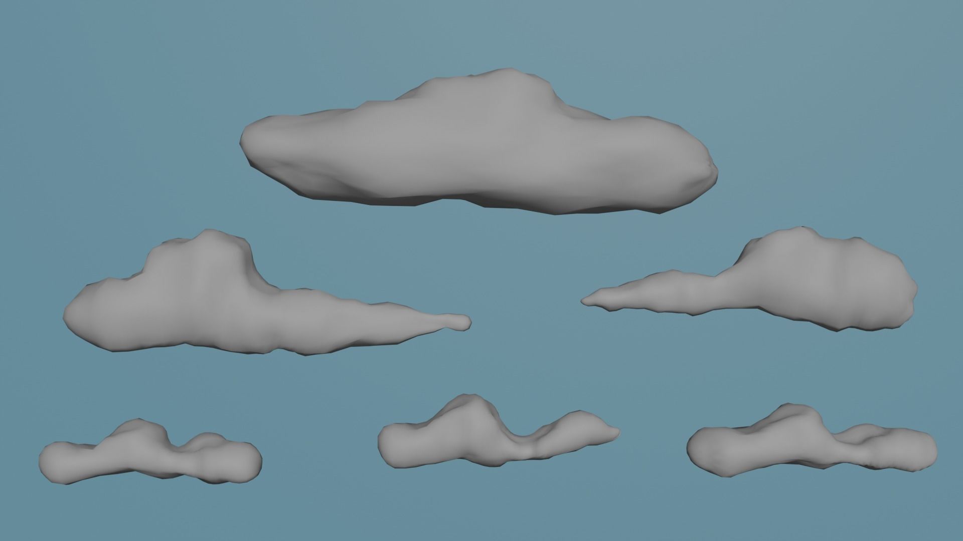Cartoon Clouds- 10 Pack - Free free VR / AR / low-poly 3D model | CGTrader